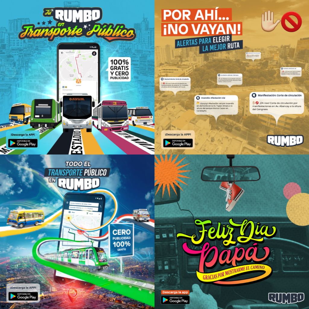 App Rumbo: Diseño Redes Sociales - Pandora Marketing